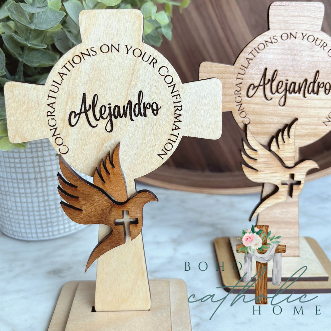 Confirmation Cross, Confirmation Gift, Cake Topper, Personalized Cross ...