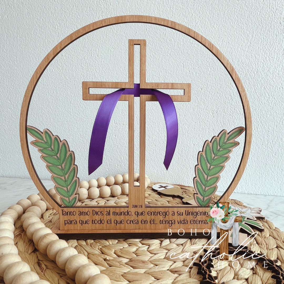 Lent Holy Week Easter Set, Lent Devotion, Candle Holder, Holy Week ...