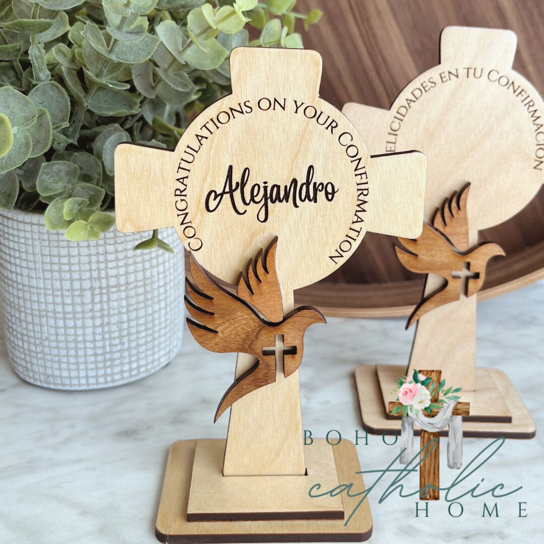 Confirmation Cross, Confirmation Gift, Cake Topper, Personalized Cross ...