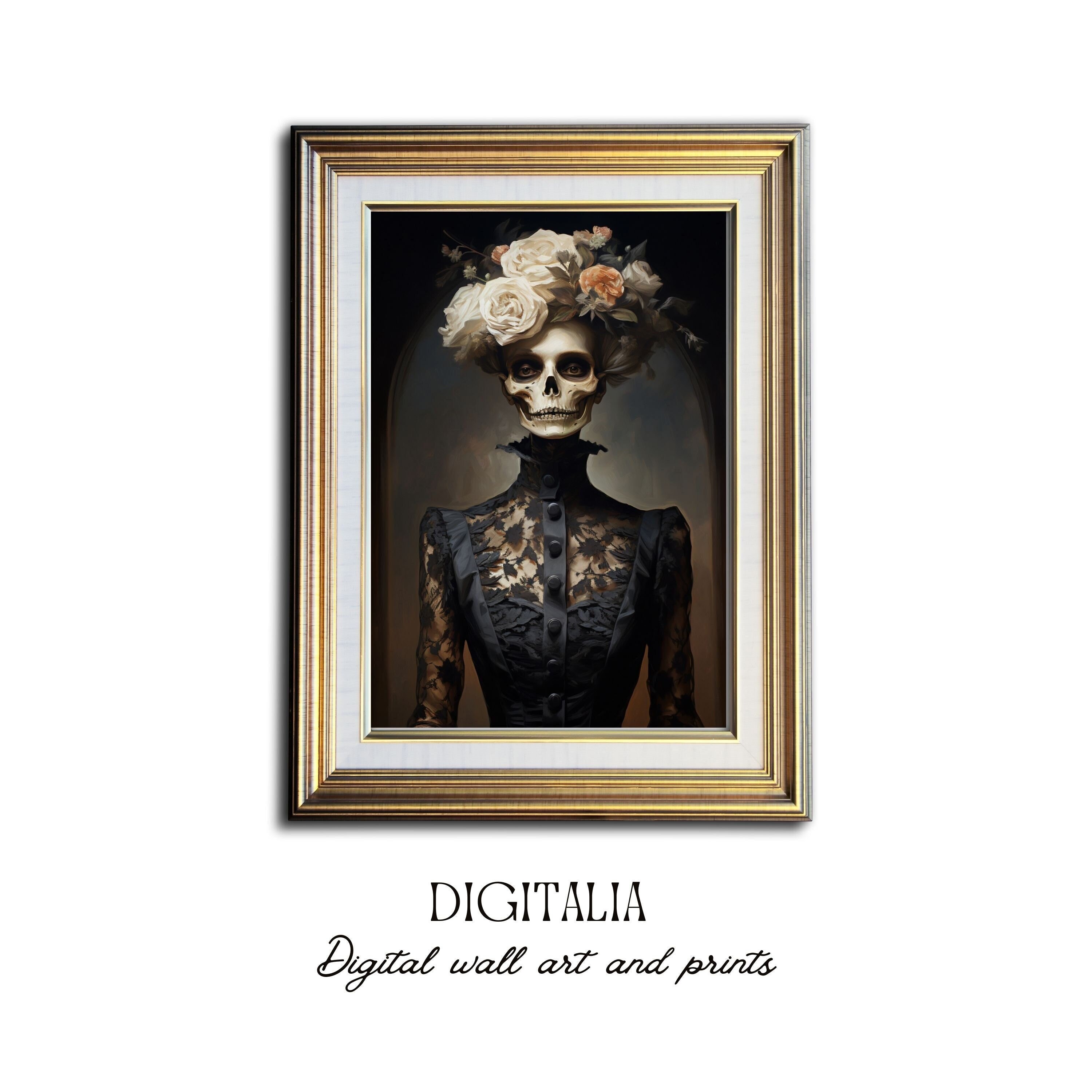 Victorian Portrait Macabre Art, Whimsy Goth Printable Wall Art, Dark ...