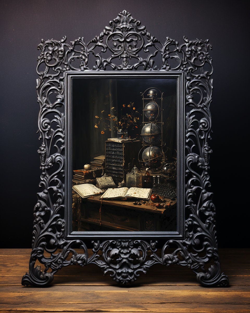 Dark Academia Art Print Printable Dark Science Gothic Wall - Etsy