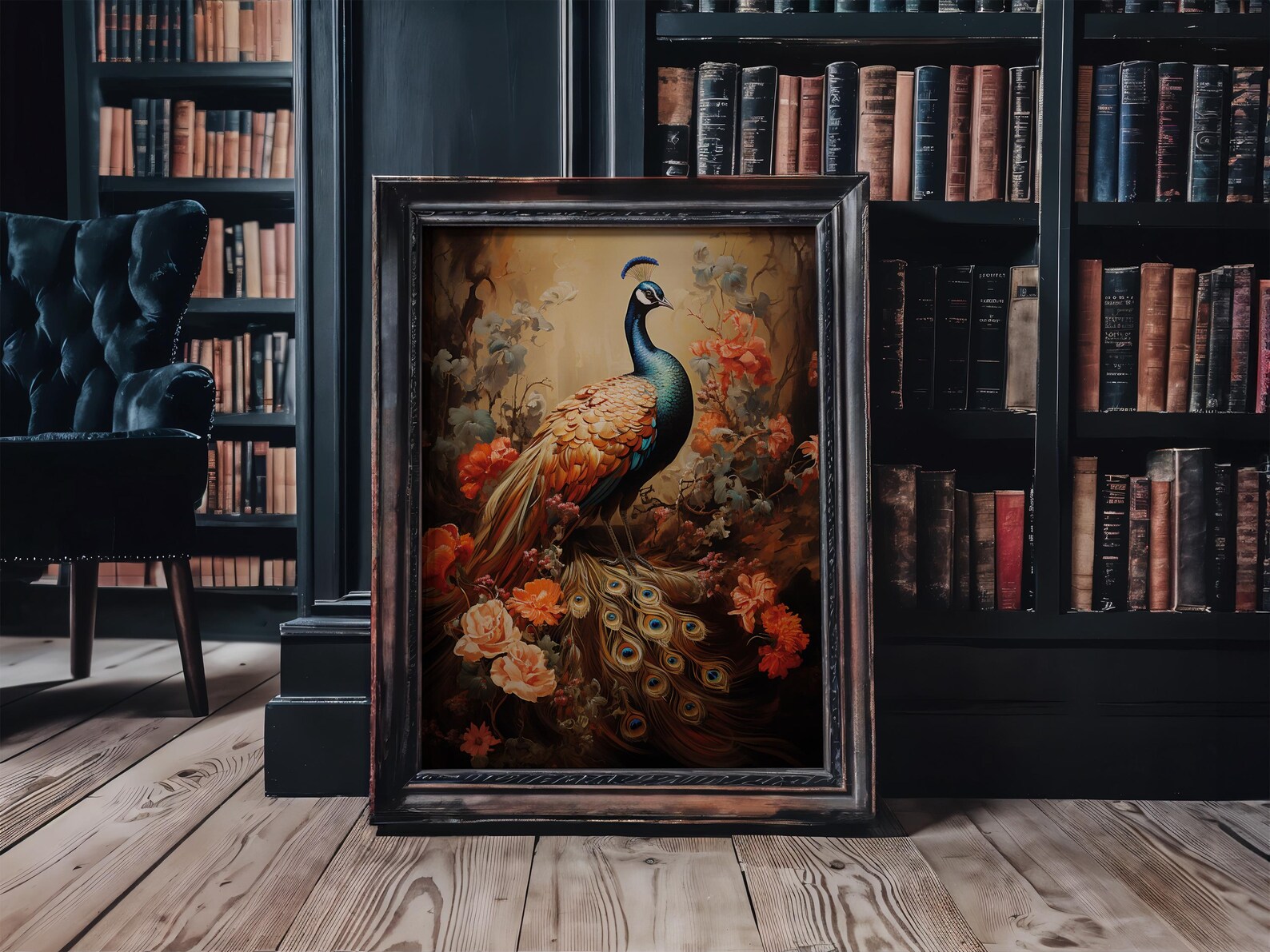 Whimsigoth Peacock Art Print: Victorian Gothic Botanical (digital ...