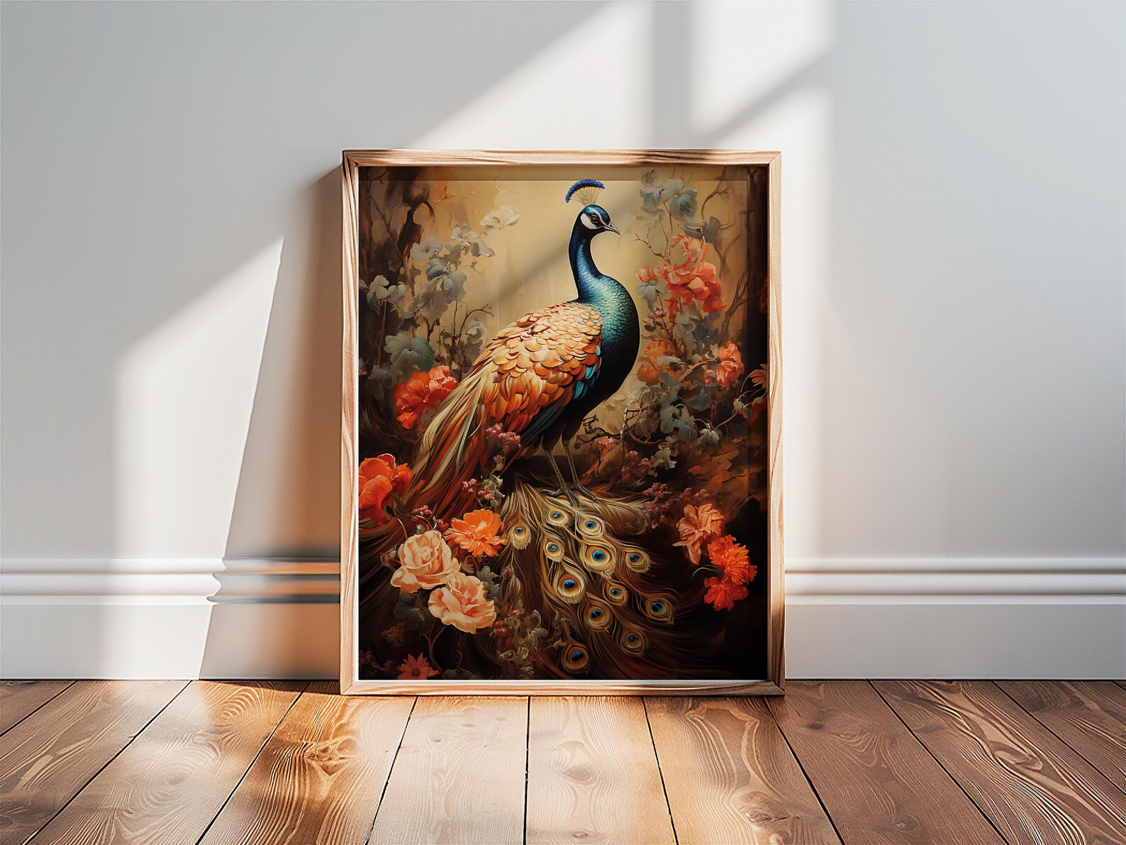 Whimsigoth Peacock Art Print: Victorian Gothic Botanical (digital ...