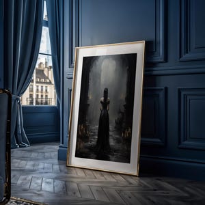 Victorian Gothic Lady Art Print: Dark Academia Home Decor (digital ...