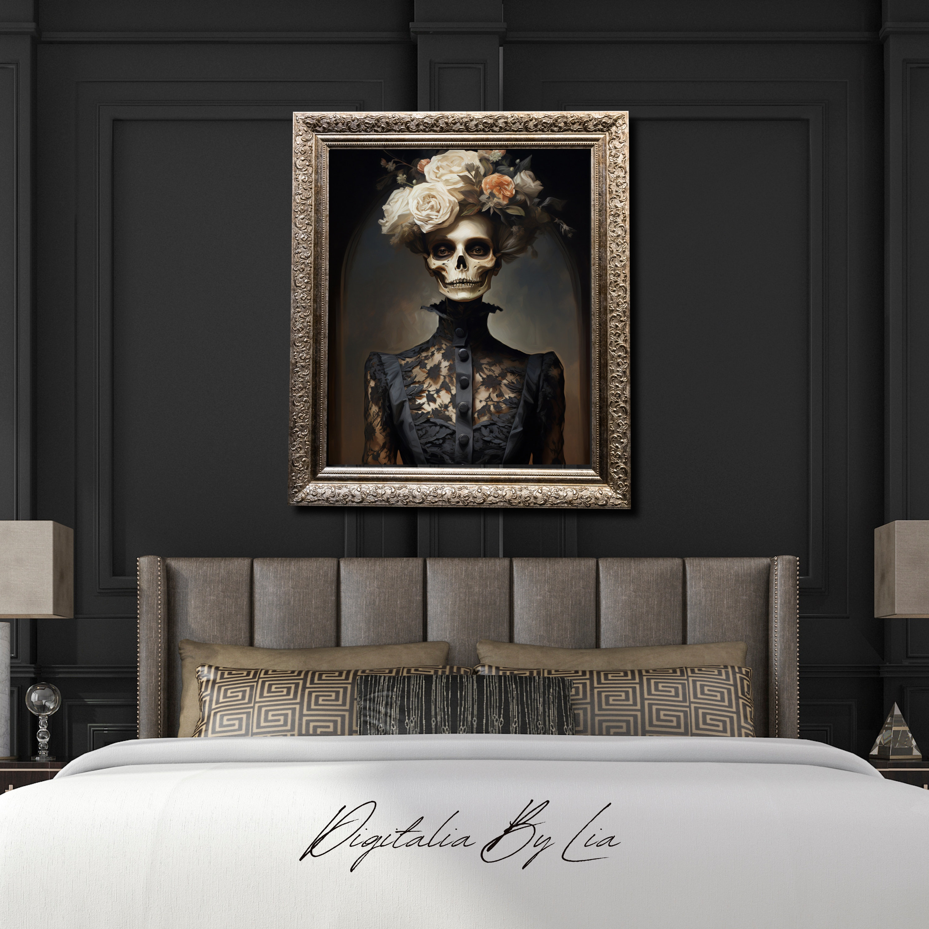 Victorian Portrait Macabre Art, Whimsy Goth Printable Wall Art, Dark ...