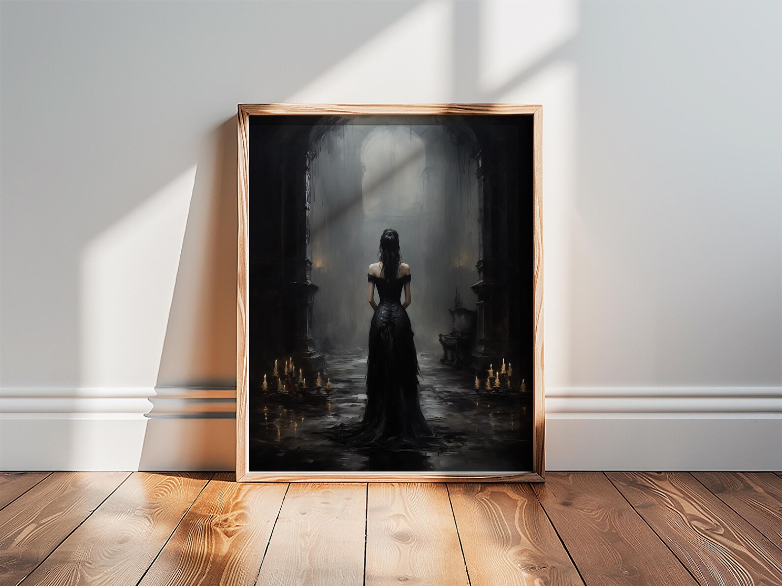 Victorian Gothic Lady Art Print: Dark Academia Home Decor (digital ...