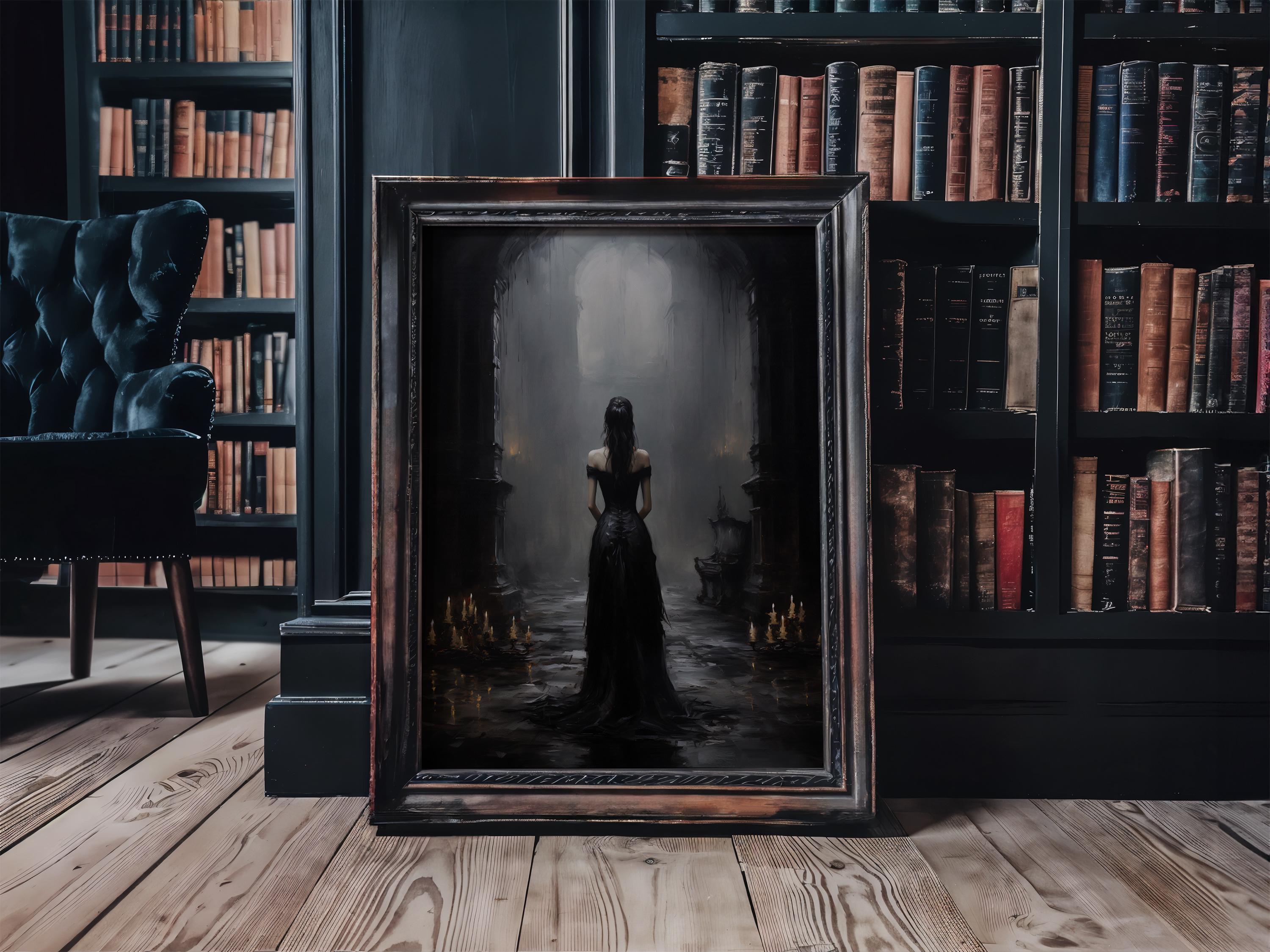 Victorian Gothic Lady Art Print: Dark Academia Home Decor (digital ...