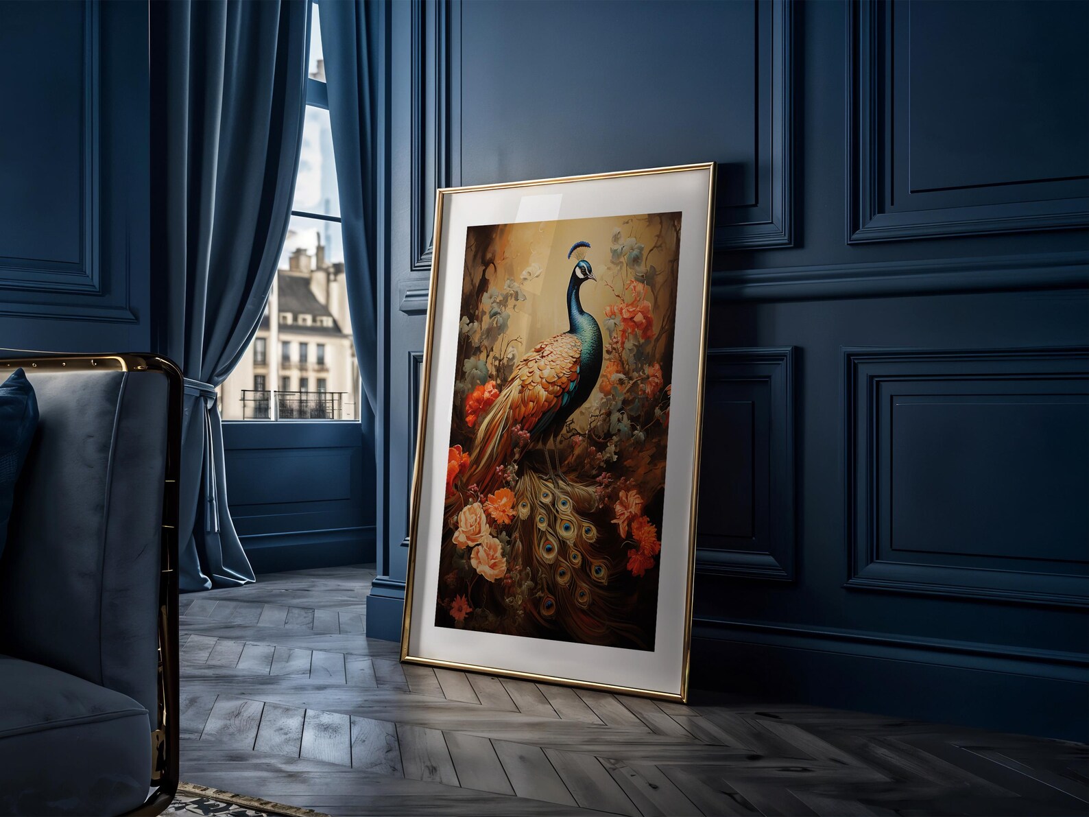 Whimsigoth Peacock Art Print: Victorian Gothic Botanical (digital ...