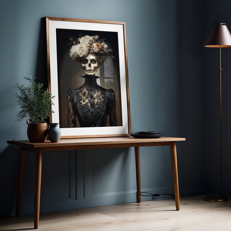 Victorian Portrait Macabre Art, Whimsy Goth Printable Wall Art, Dark ...