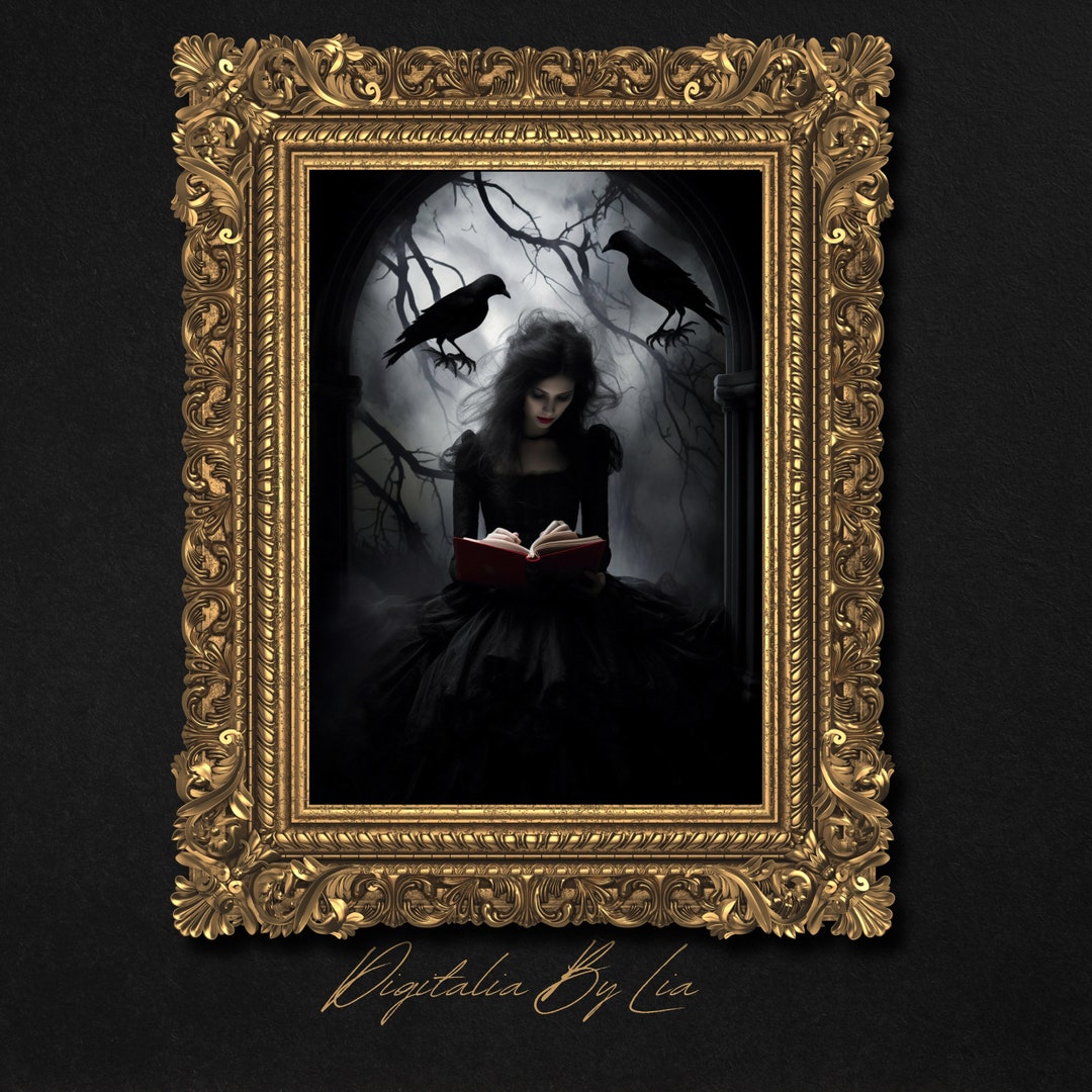 Dark Gothic Art Print, Whimsigoth Wall Art, Dark Academia Print ...