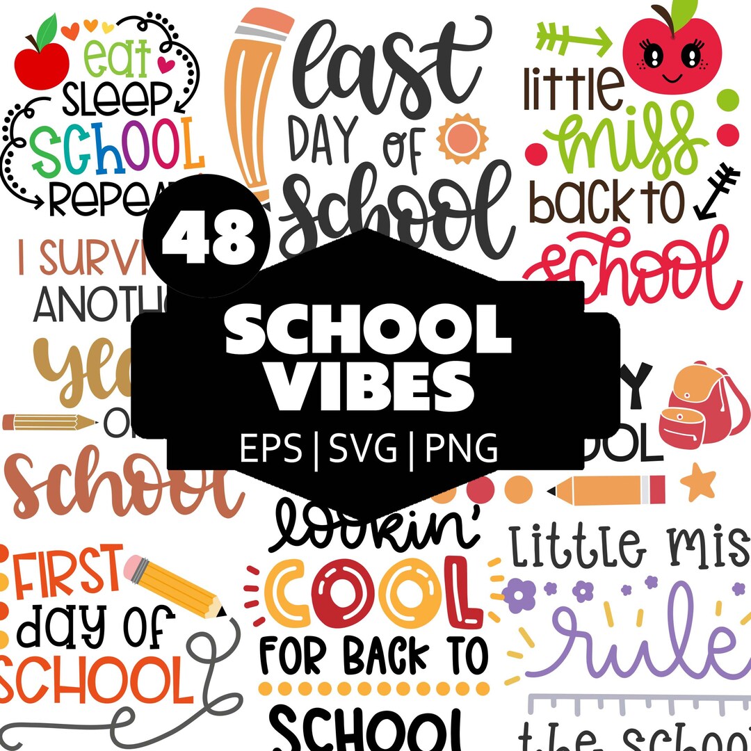 Retro School Svg Shirts School Vibes SVG Bundle Back to School Svg ...