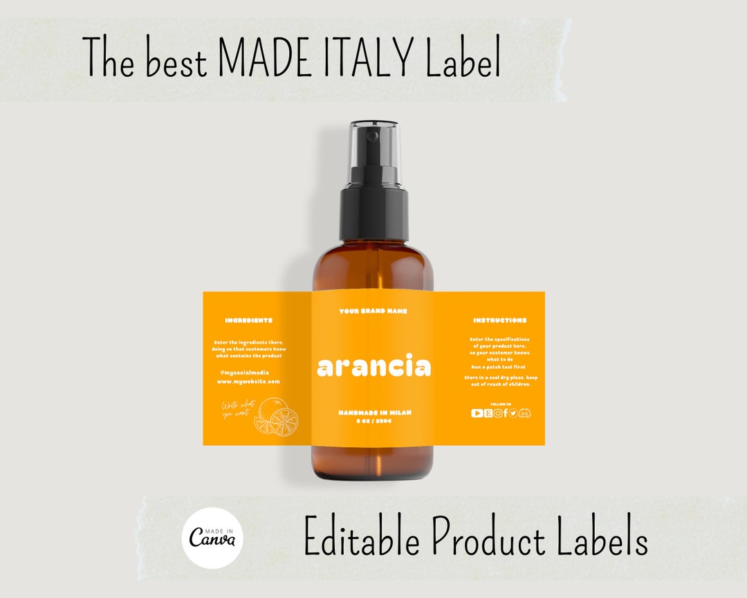Label Template 4oz Label Personalized Product Label - Etsy