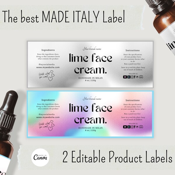 Cosmetic Labels - Etsy