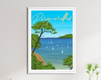 Affiche PORQUEROLLES - Etsy France