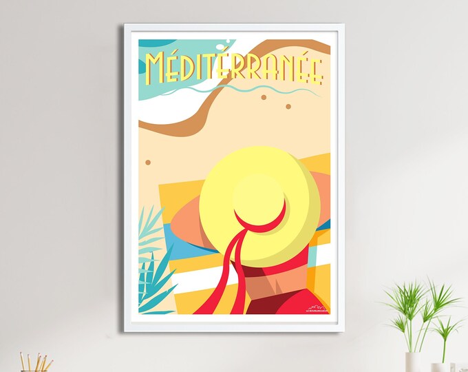 Mediterranean Sea Poster City Poster of France and the World - Etsy