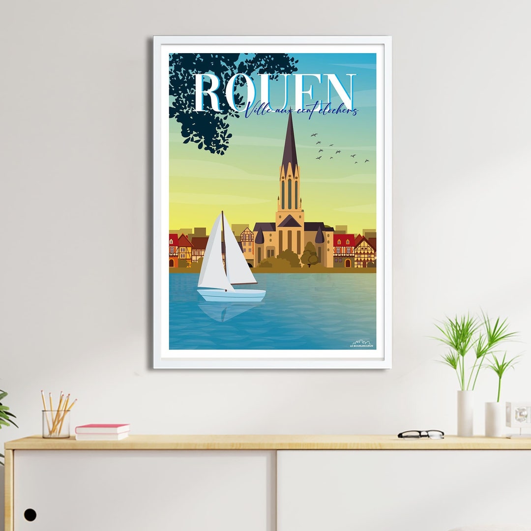 Rouen Poster Travel Poster - Etsy