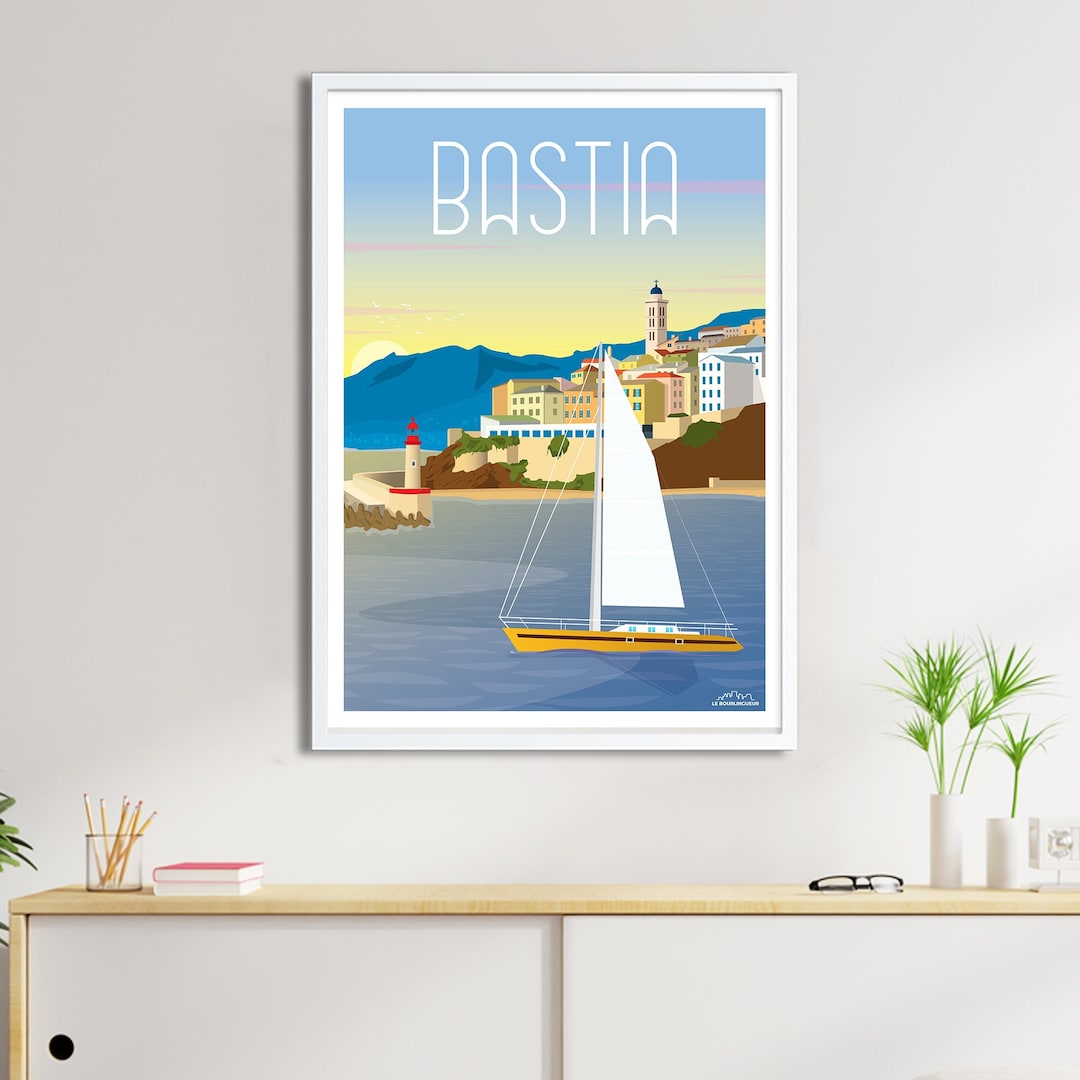 Bastia Corsica Poster Travel Poster - Etsy