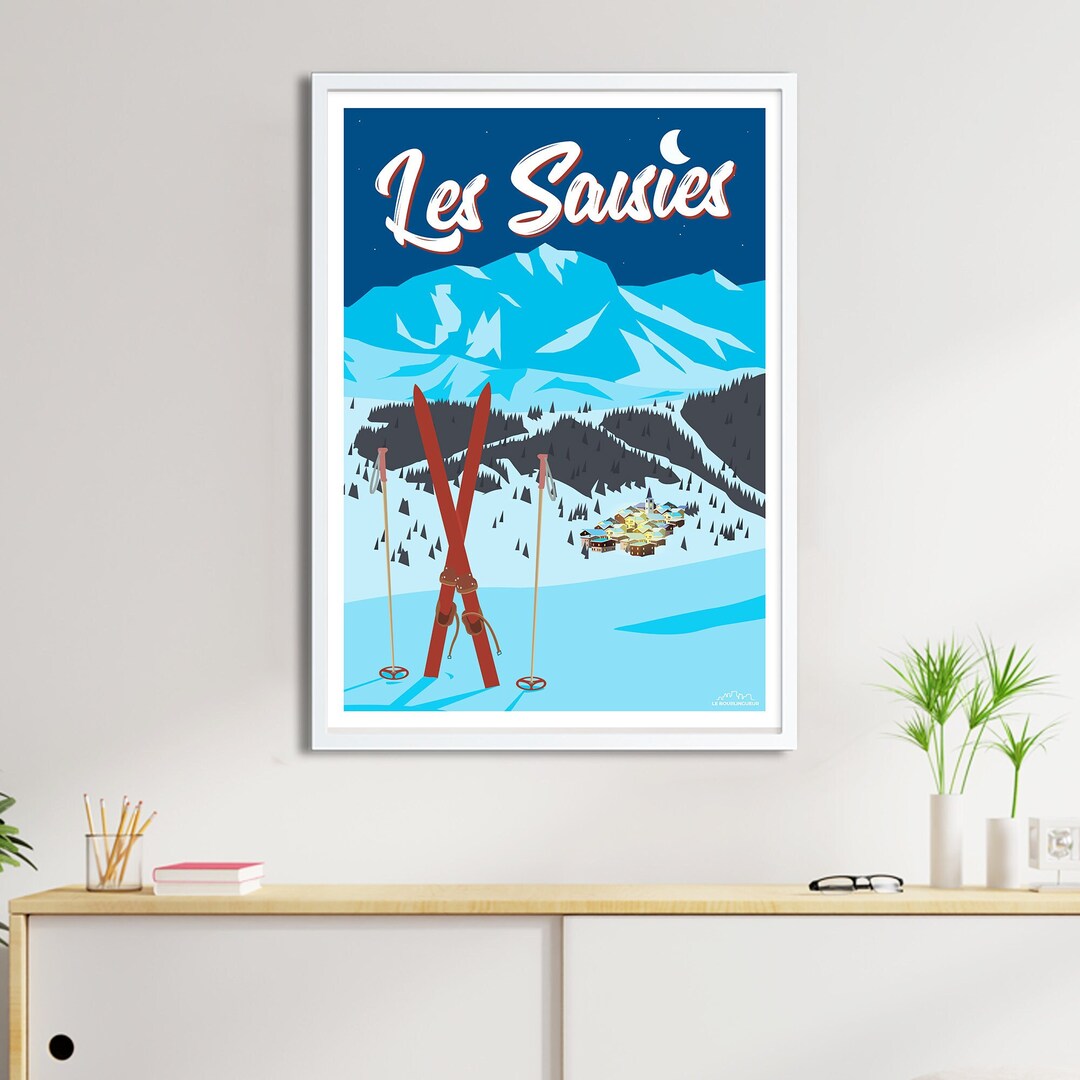 Les Saisies Poster City Poster of France and the World - Etsy
