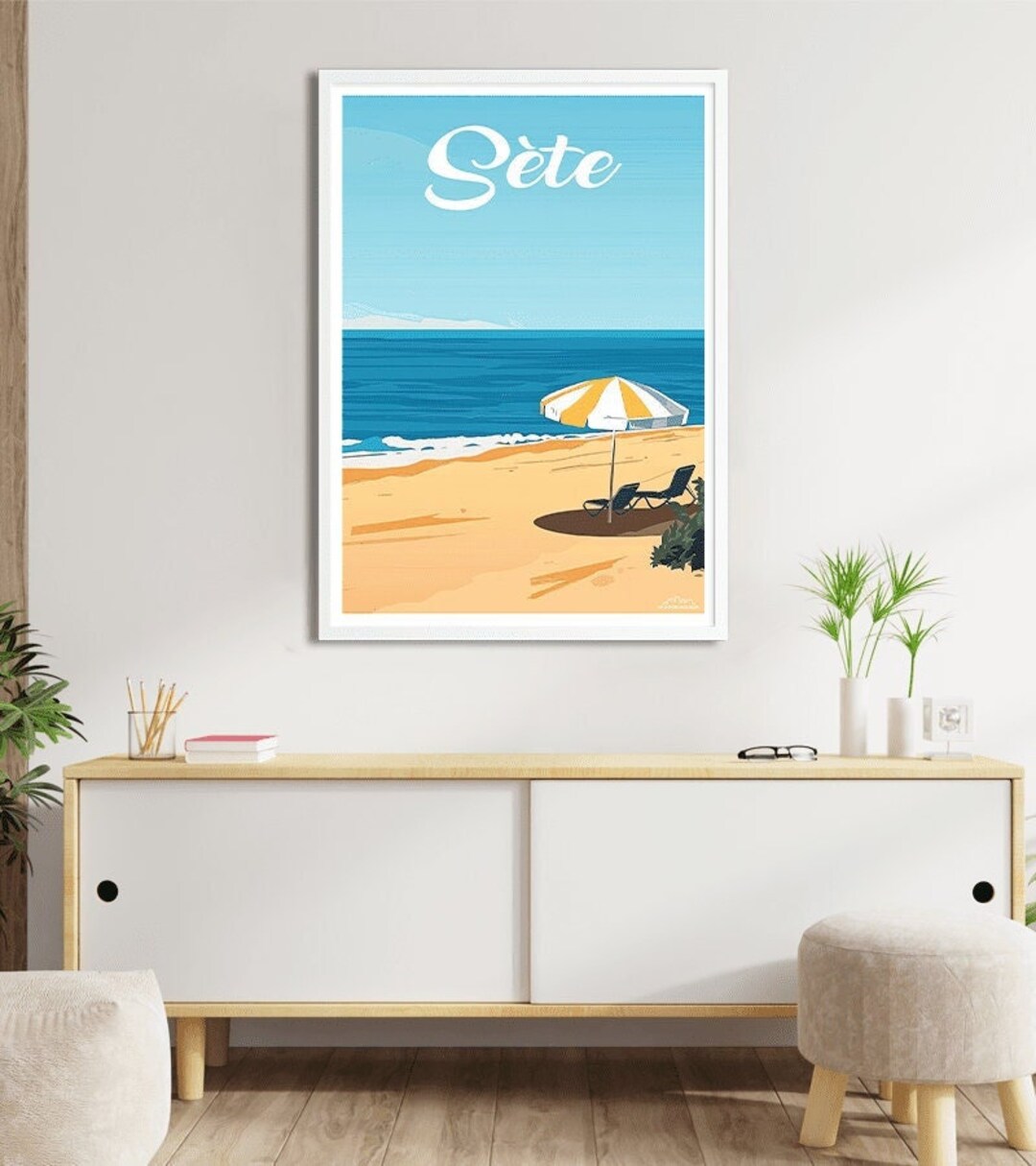 Sète Beach Poster City Poster of France and the World - Etsy