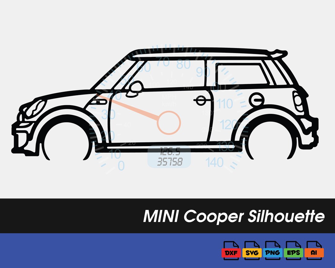 Mini Cooper SVG PNG DXF and Ai Formats Ready to Use for - Etsy