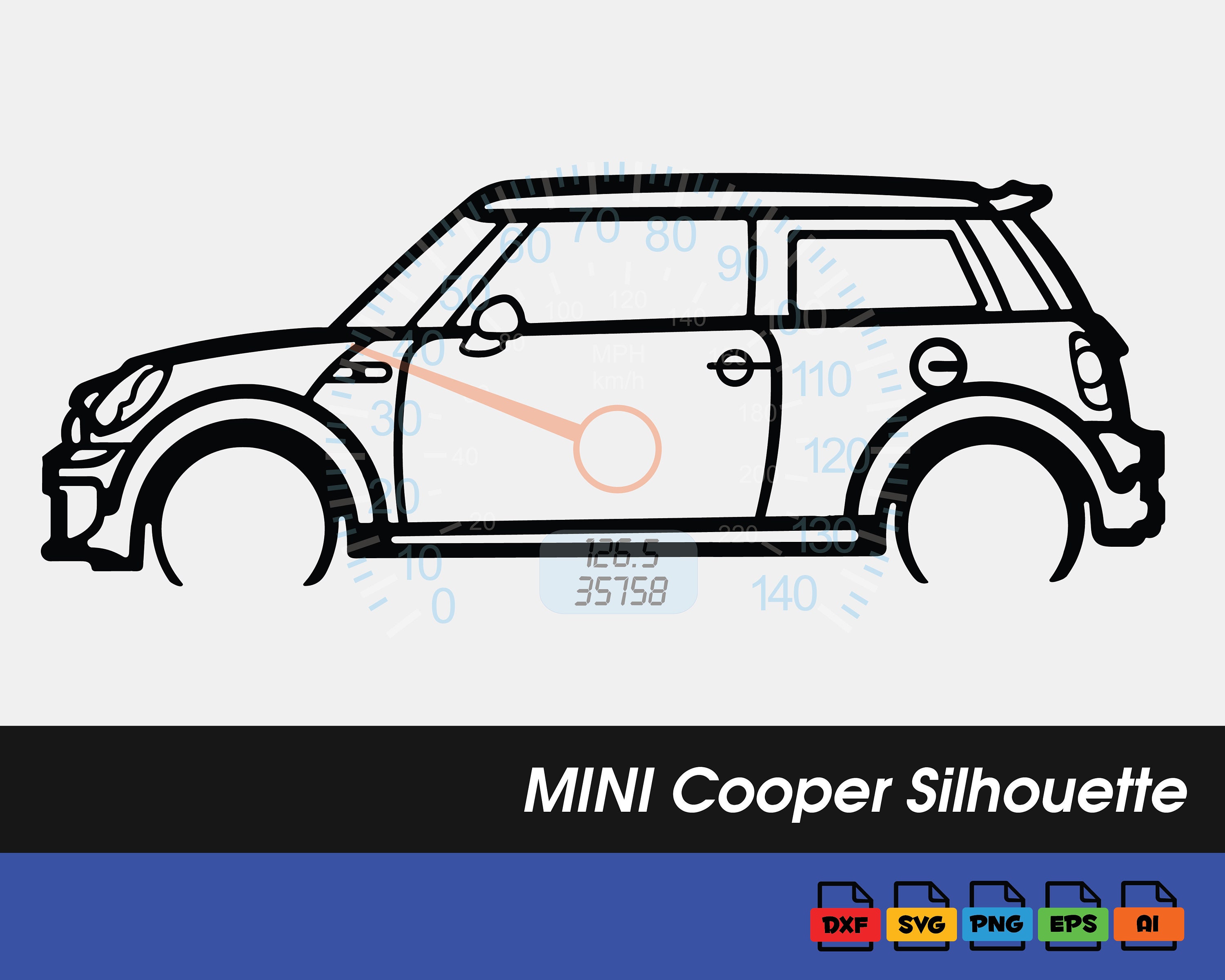Mini Cooper SVG PNG DXF and Ai Formats Ready to Use for - Etsy