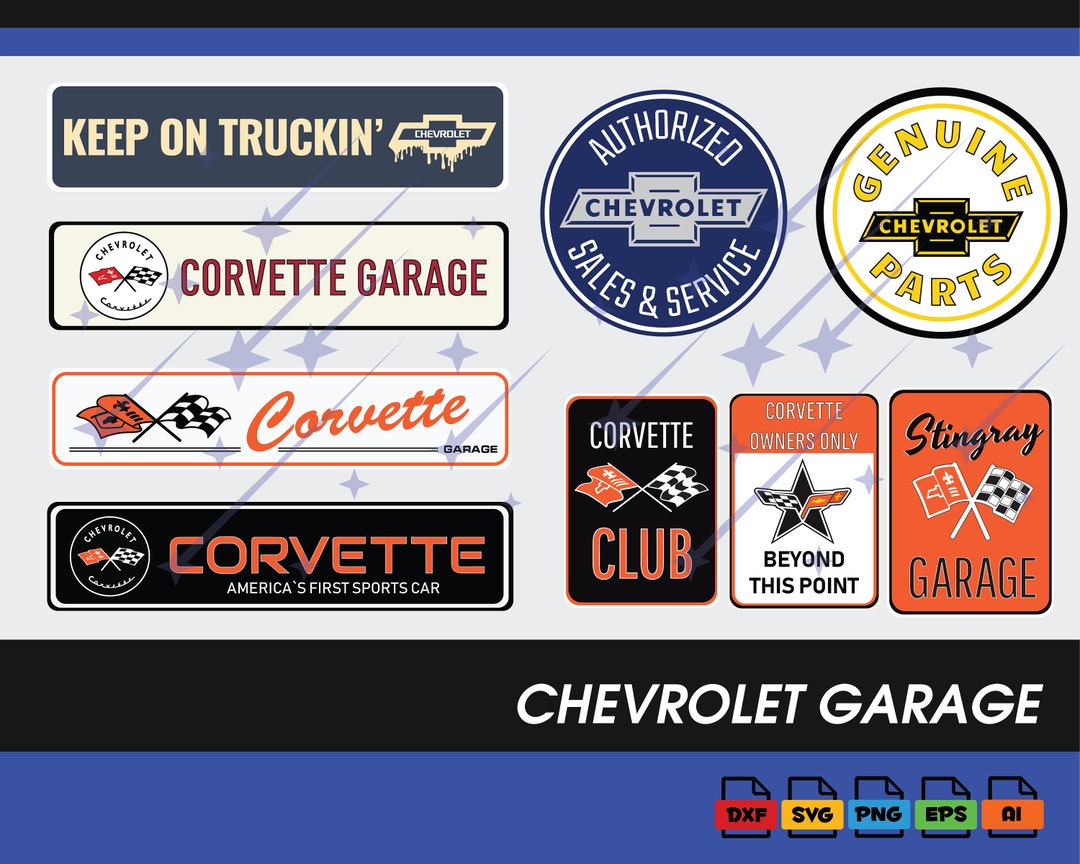 Chevrolet Garage 2 SVG PNG Eps and Ai Formats Ready to Use - Etsy