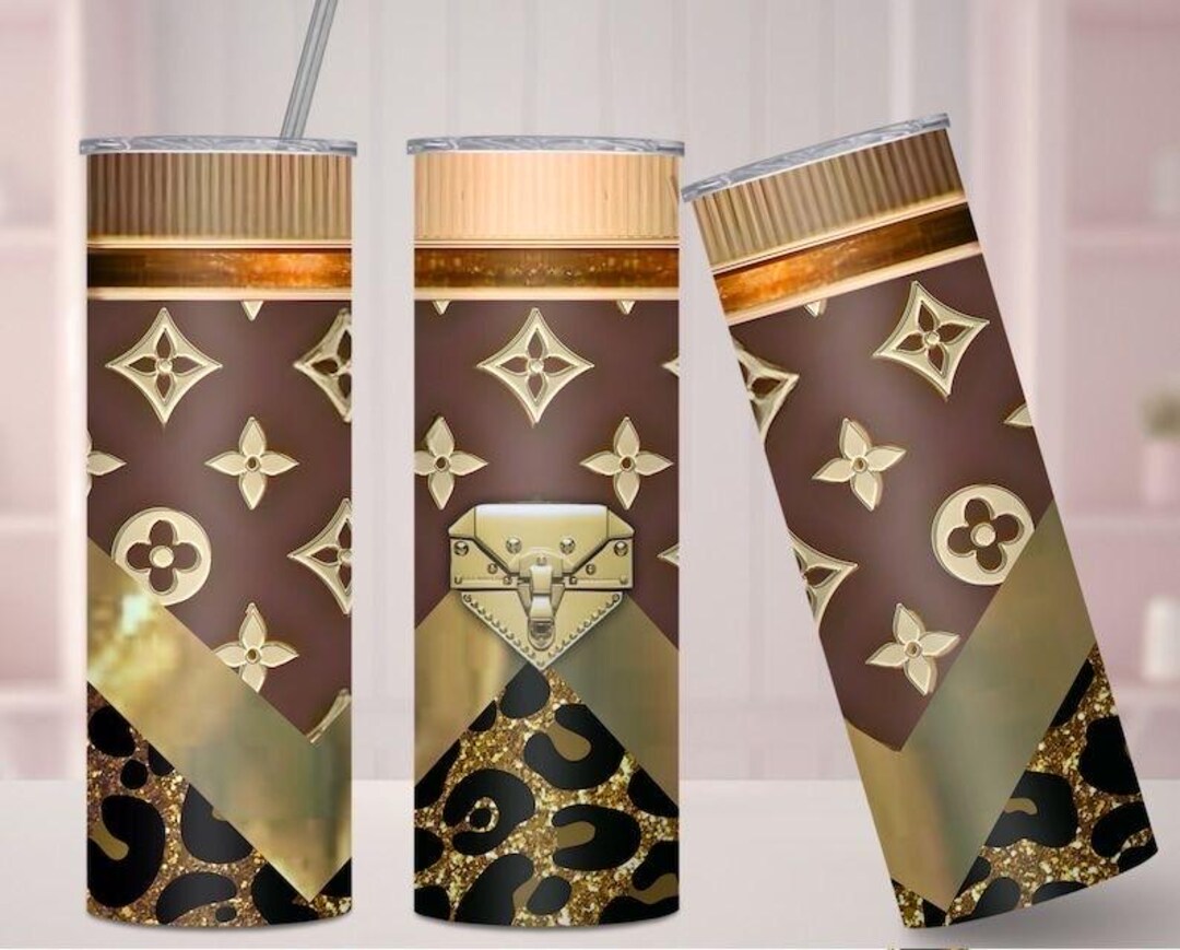 Glam 20oz Tumbler Wrap Designer Purse Tumbler Wrap LV Bag Tumble Print ...