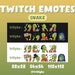 SNAKE EMOTES (9) | Twitch Emote Pack | Hype, Goofy, Cozy, Hi, Love Etc ...