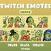 SNAKE EMOTES (9) | Twitch Emote Pack | Hype, Goofy, Cozy, Hi, Love Etc ...