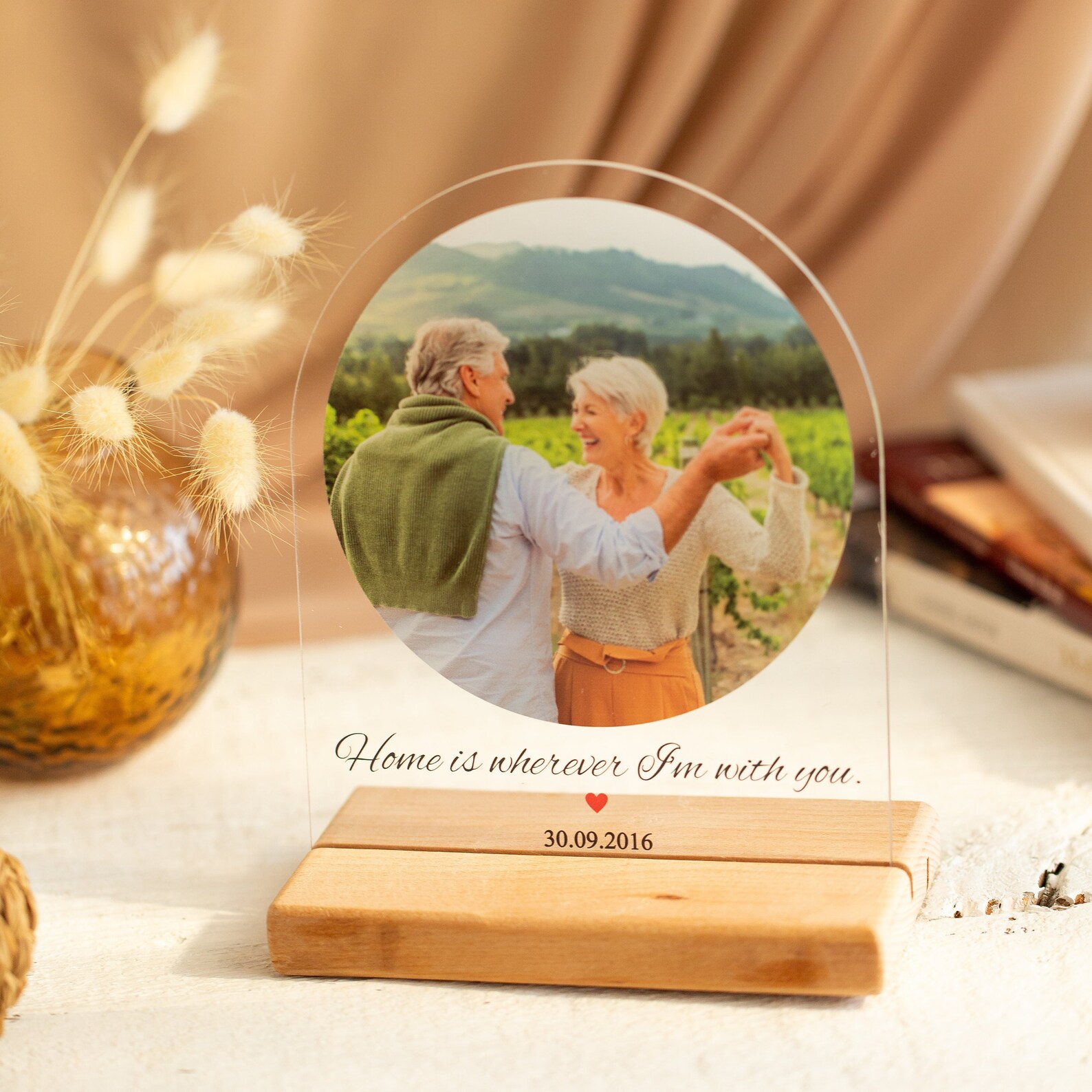 Personalized Photo Sign, Engagement Plaque, Anniversary Gift, Custom ...