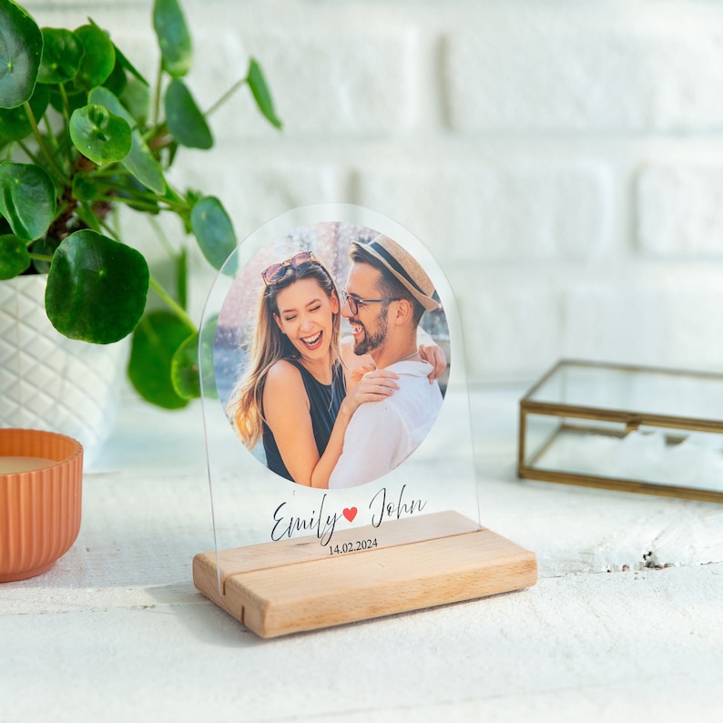 Personalized Photo Sign, Engagement Plaque, Anniversary Gift, Custom ...