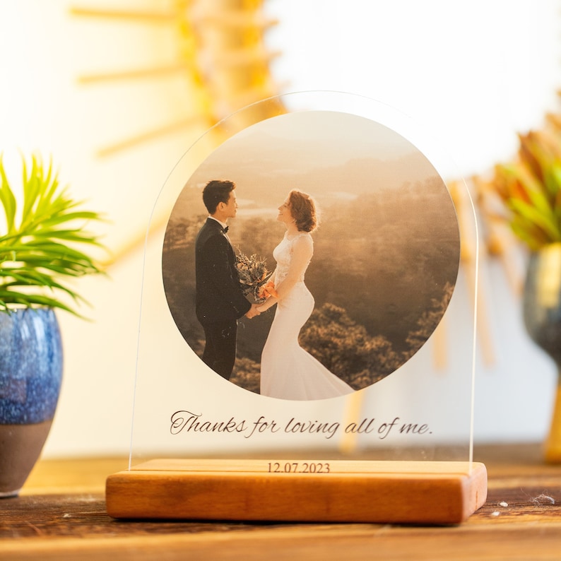 Personalized Photo Sign, Engagement Plaque, Anniversary Gift, Custom ...