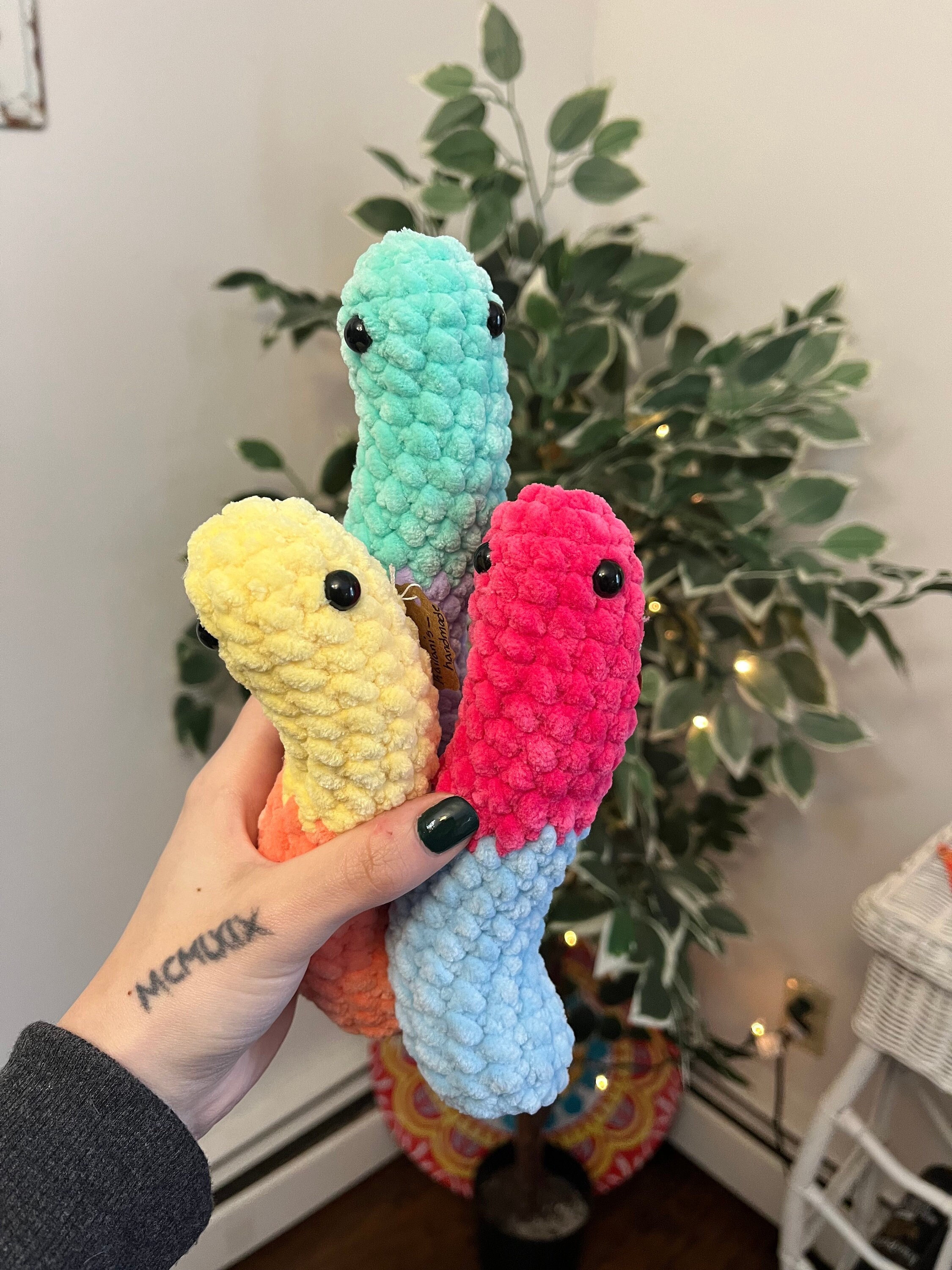 Crochet Gummy Worms - Etsy