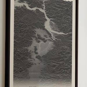 Framed Custom Map Print Poster Any Location Custom Digital Download Map ...