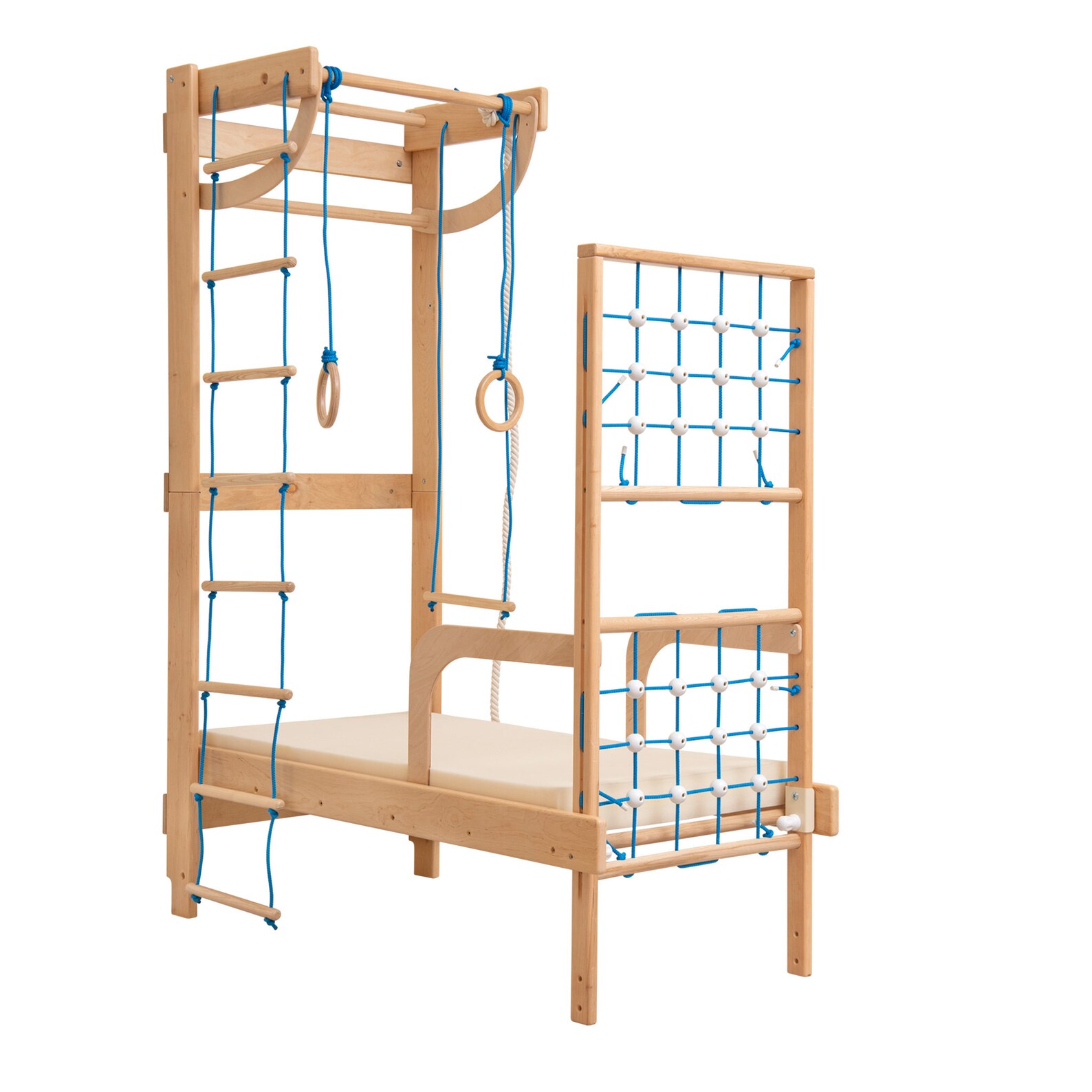 Gym Toddler Bed, Montessori Climbing Bed, Bed With Slats, Kids Playing ...