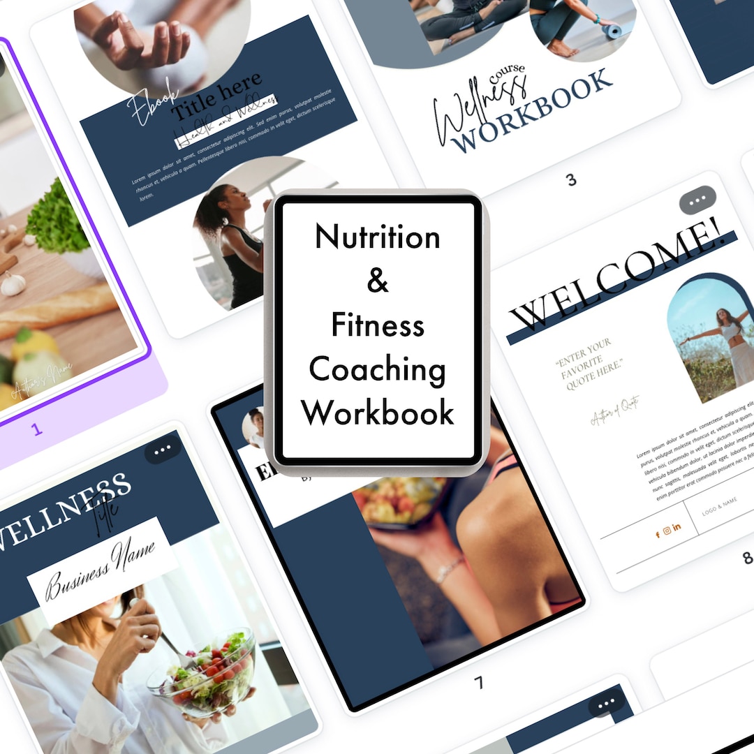 Nutrition & Fitness Coaching Workbook Customizable Template - Etsy