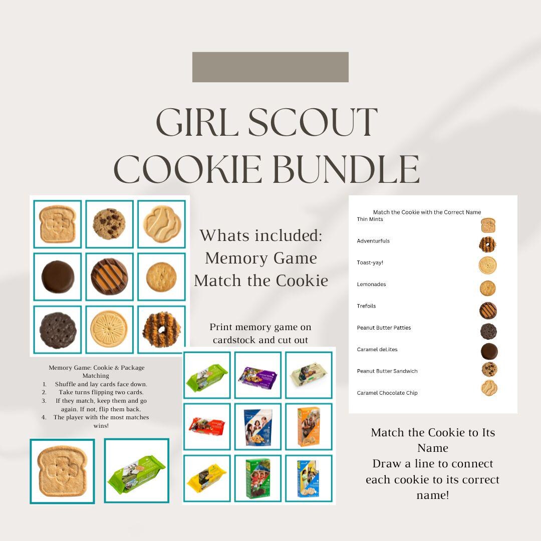 Girl Scout Cookies, Games, Abc Bakers - Etsy