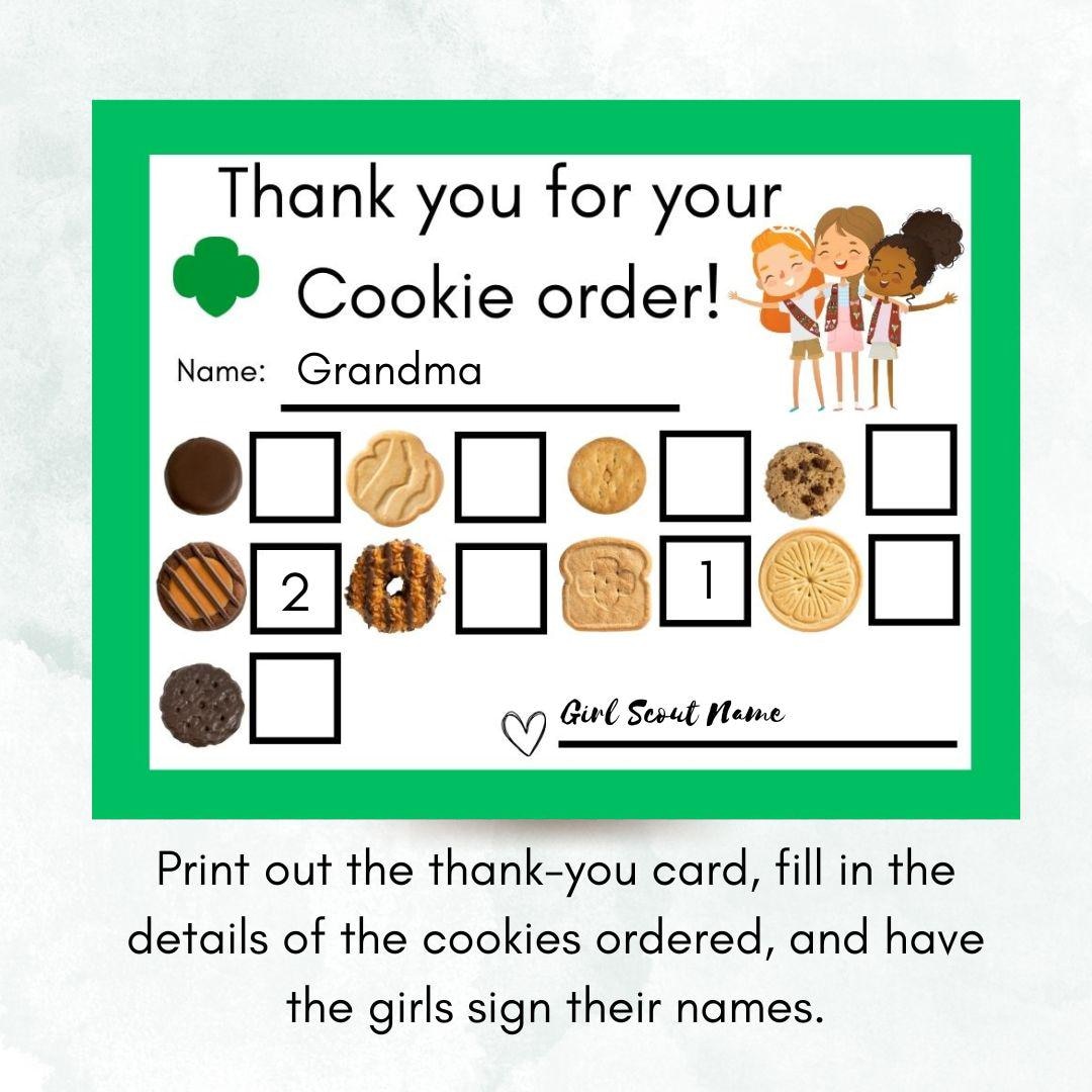 ABC Bakers Thank You, Girl Scout Cookies, Thank You,cookie Orders - Etsy