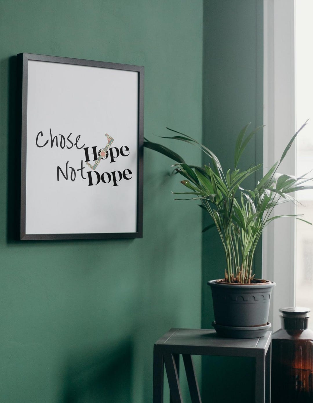 Choose Hope Not Dope Recovery Digital Print - Inspirational Sobriety ...
