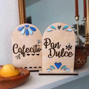 Cafecito Y Chisme Decor, Coffee Bar, Papel Picado Decor, Food Label ...