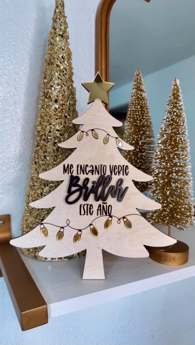 Spanish Signs, Feliz Navidad Decor, Christmas Tree, Mexico Art, Merry ...