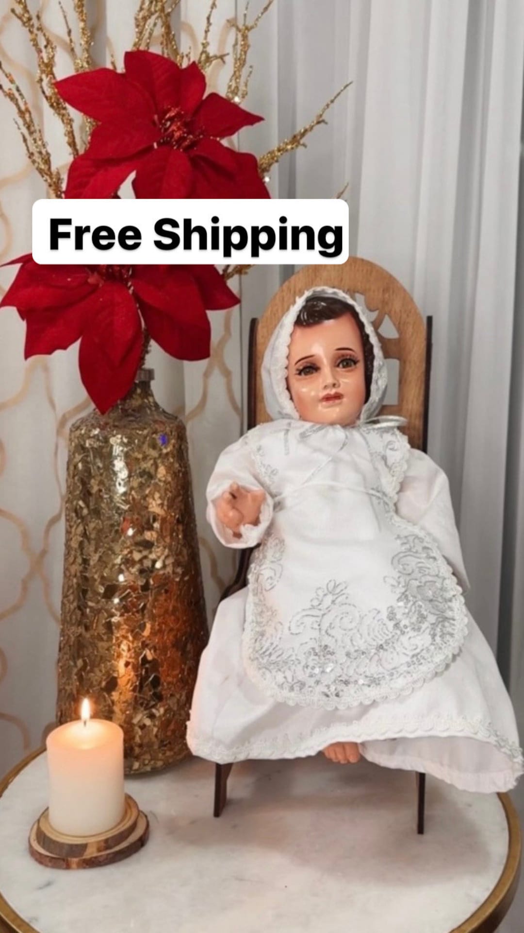 18 Inch Tall Wooden Chair, Baby Jesus Chair, Big Doll Chair, Vintage ...