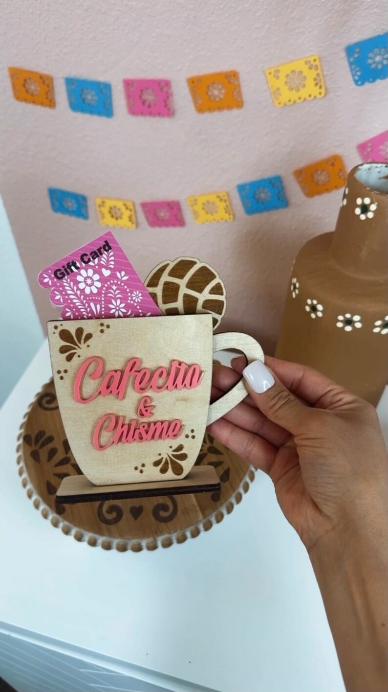 Cafecito Mug Gift Card Holder, Cafecito Decor, Gift Card, Coffee Bar ...