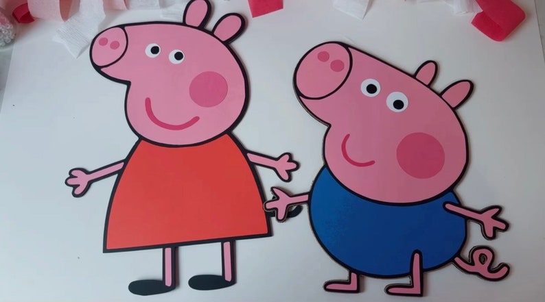 Peppa Pig Props, George Pig Prop, Peppa Pig Backdrop, Big Peppa Pig ...