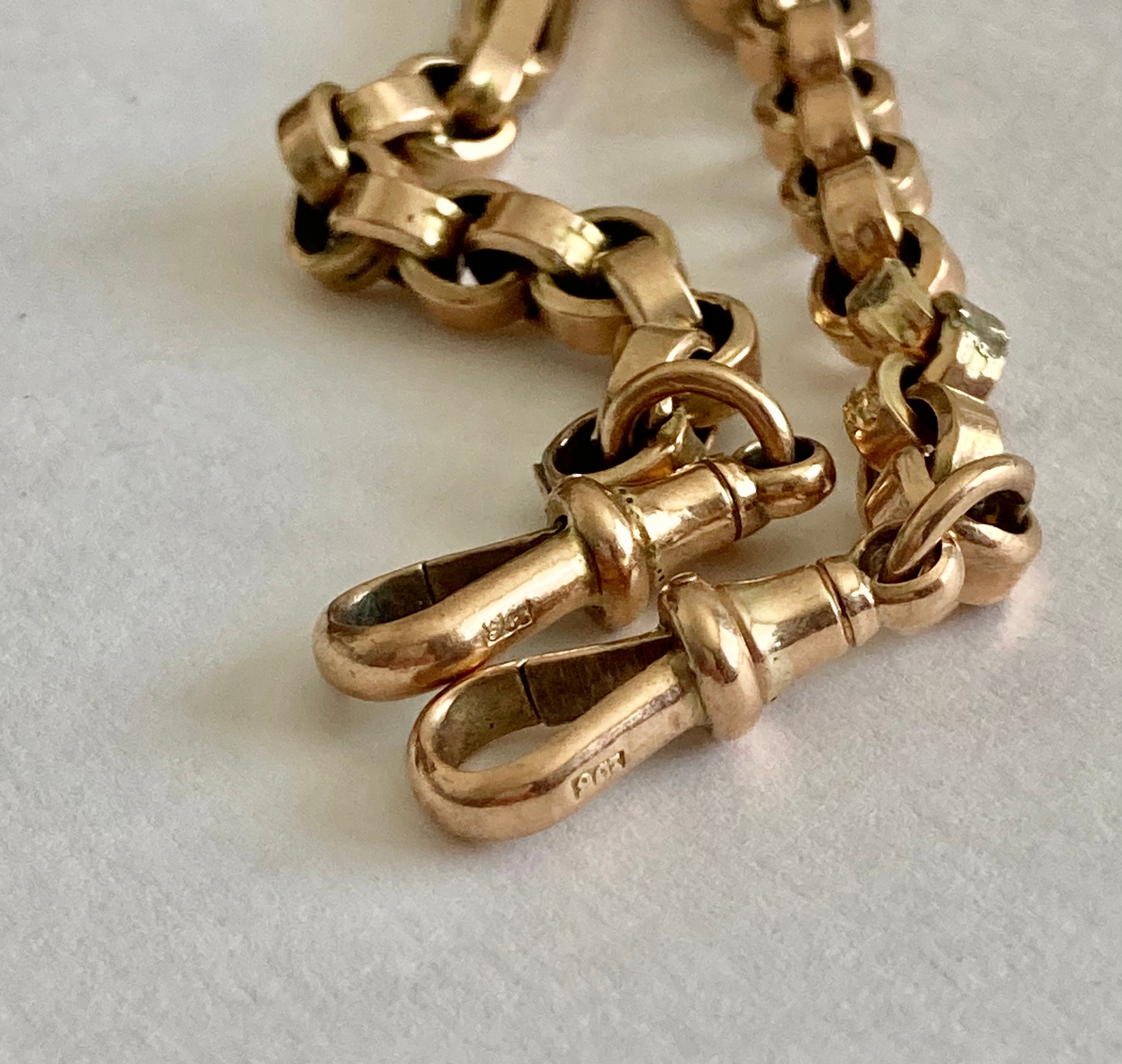 Victorian 9ct Rose Gold Double Watch Albert Chain - Etsy