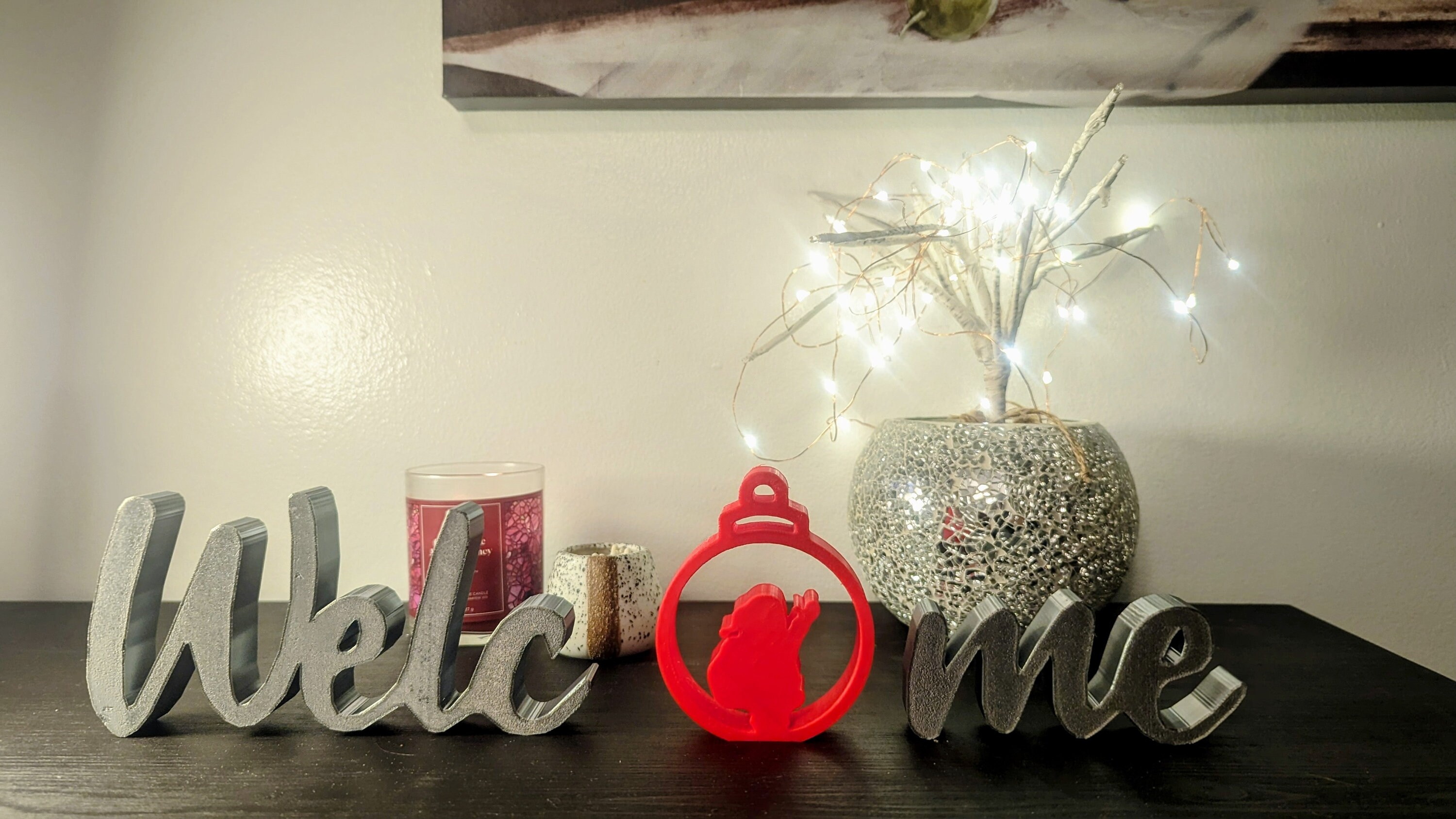 Welcome Freestanding 3D Printed Sign, Interchangeable Sign ...