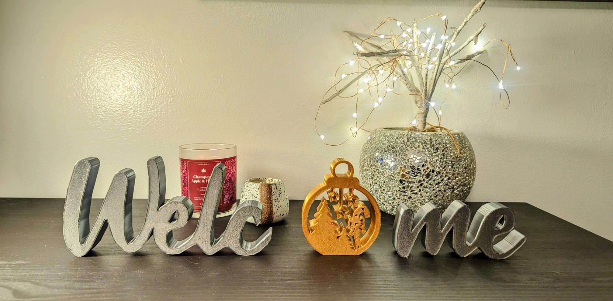 Welcome Freestanding 3D Printed Sign, Interchangeable Sign ...