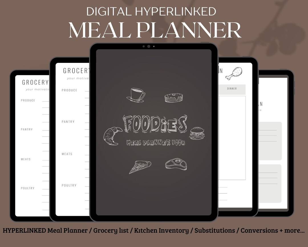 Colorful Weekly Meal Planner Digital Meal Planner Meal Plan - Etsy