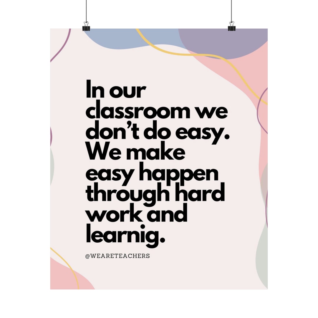 Inspirational Classroom Poster - Etsy