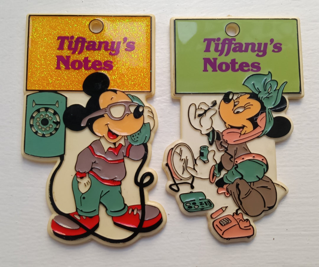 Walt Disney Plastic Magnet Set. Mickey Mouse and Minnie Mouse. tiffany ...